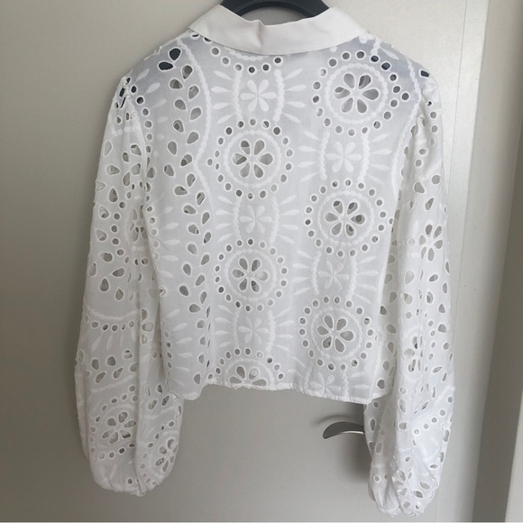 Zara | Tops | Openwork Embroidery Shirt | Poshmark